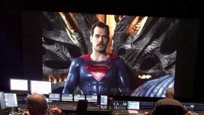 Pictures of moustached Henry Cavill playing Superman leak online