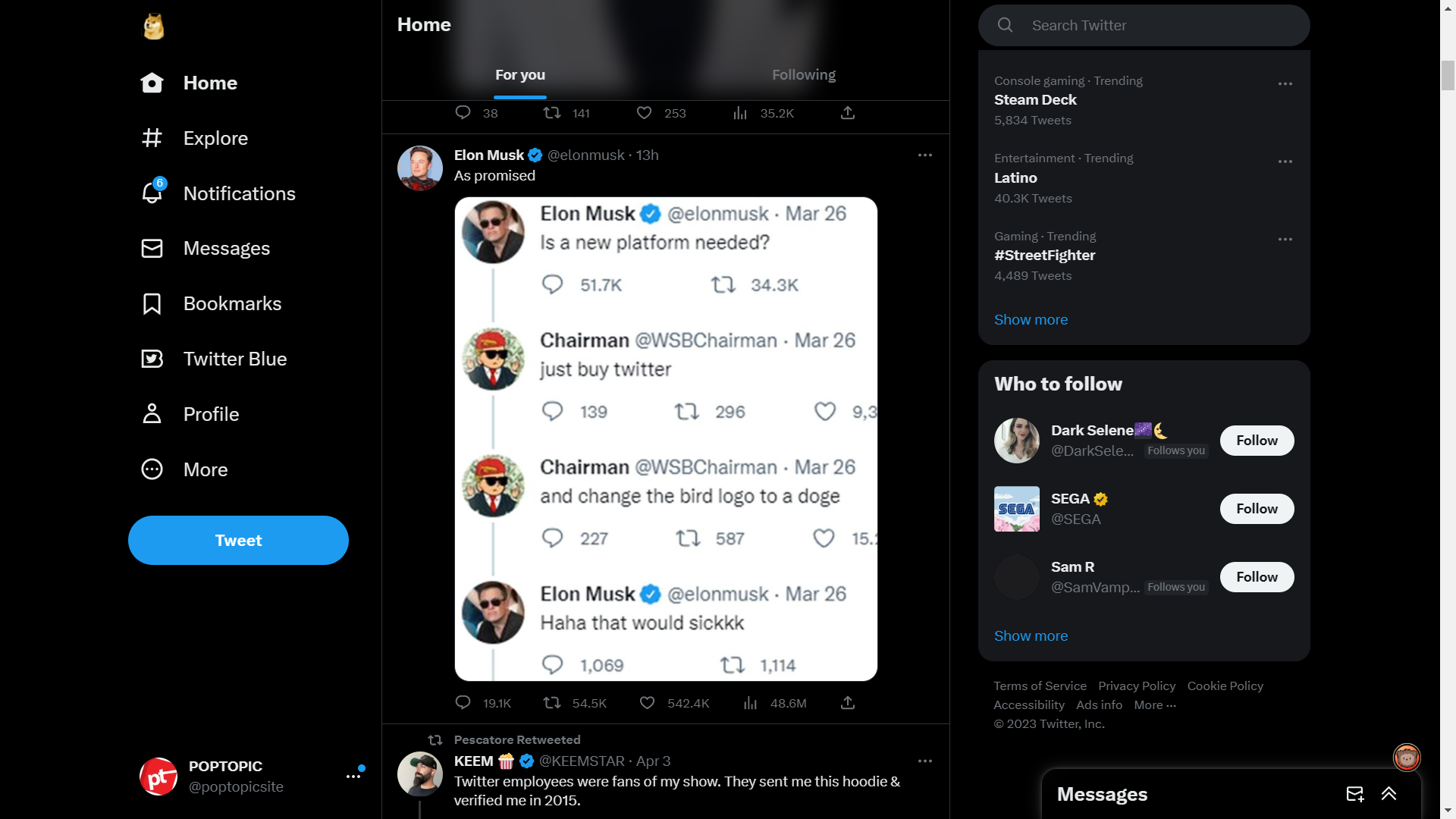 Dogecoin skyrockets after Elon Musk changes Twitter logo Doge meme ...