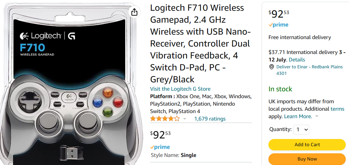 Logitech Increase Price of Wireless Controller After Titan Tragedy ...